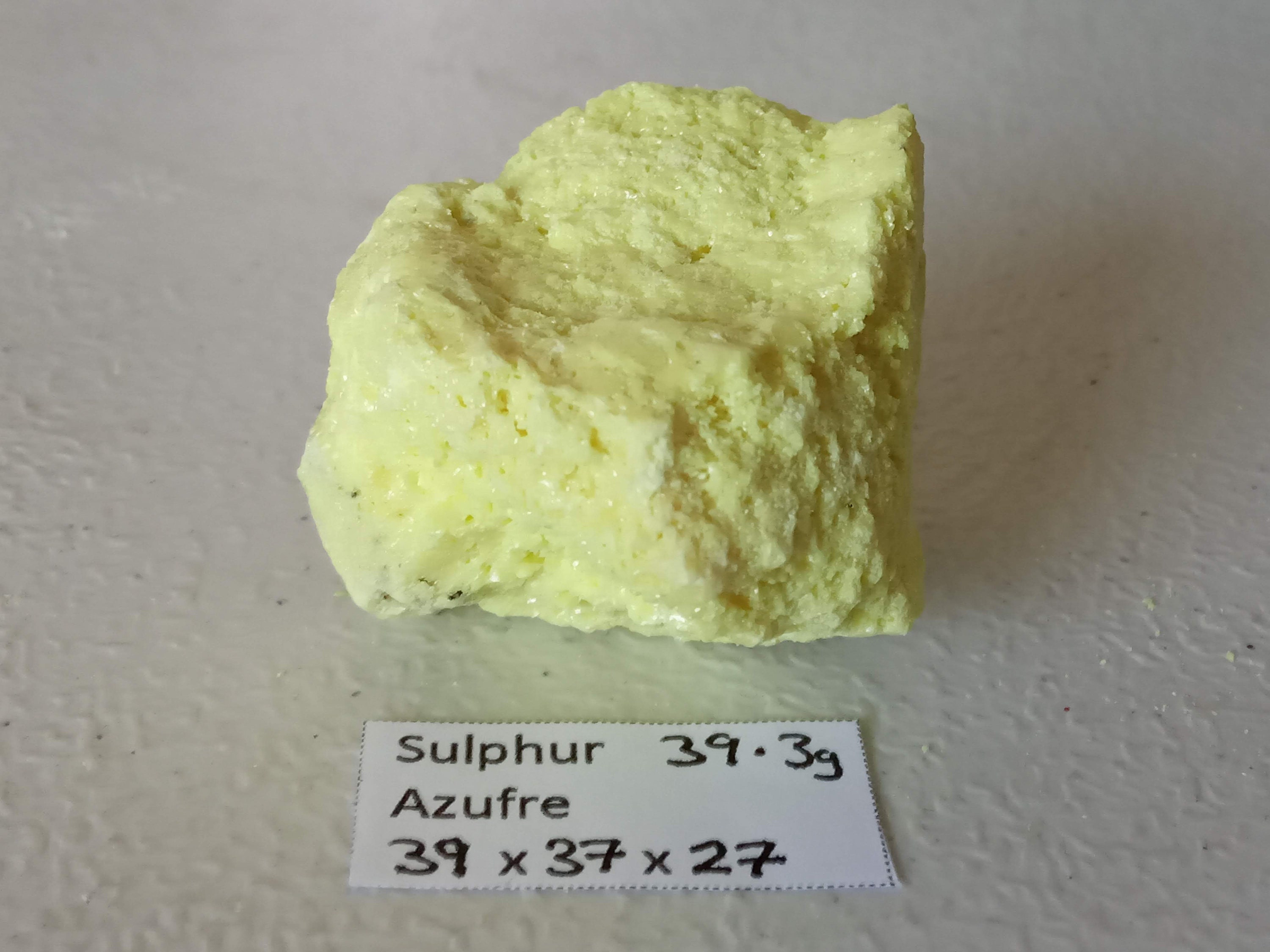 39.3g 100% Natrual Rough Raw Sulfur Sulphur AZUFRE Crystal | Etsy