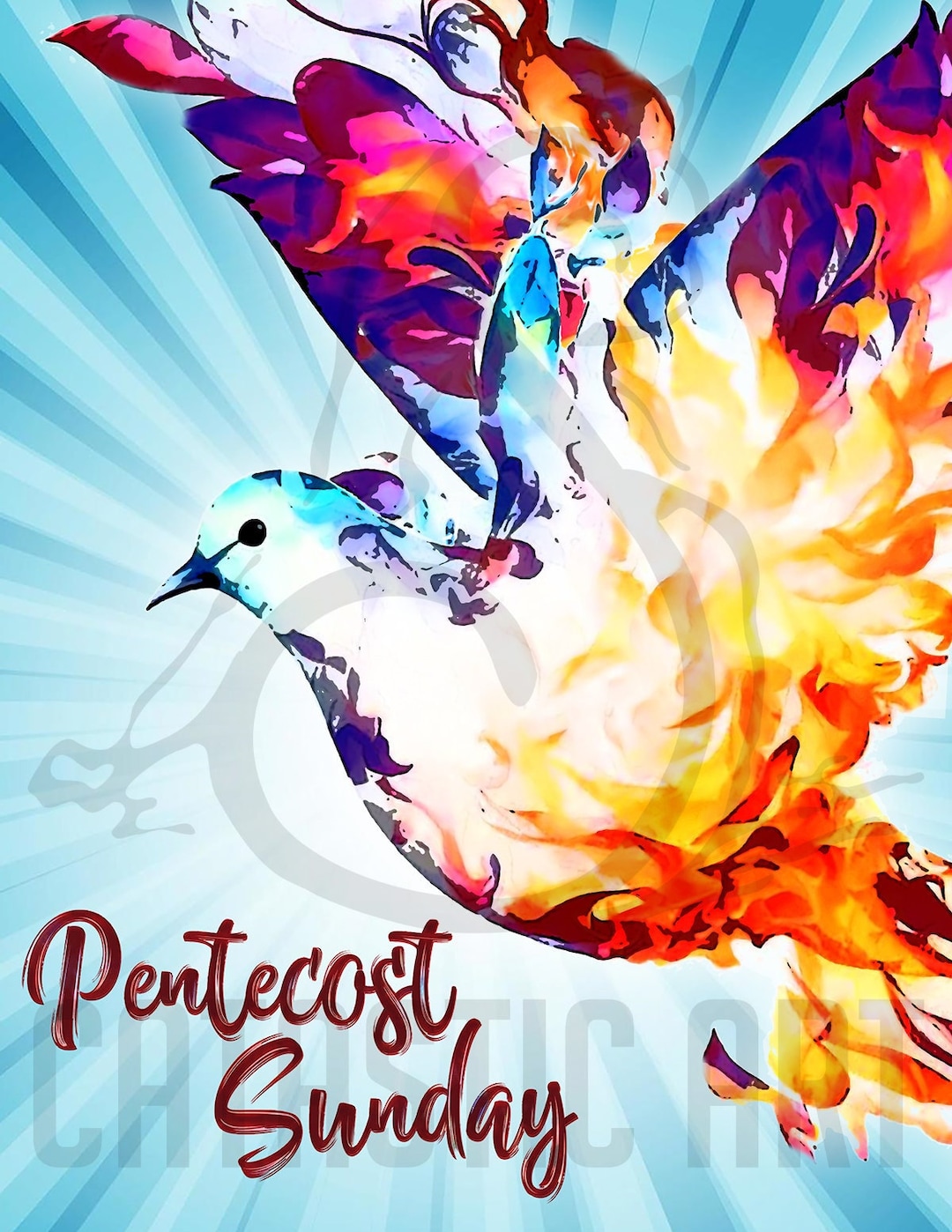 Pentecost: the Descent of the Holy Spirit Sunday Bulletin Cover Digital ...