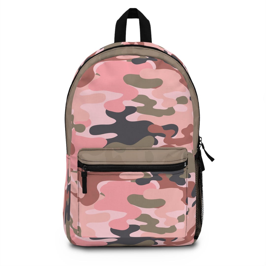 Pink Camouflage Backpack, Cute Travel Bag for Outdoor Adventures ...