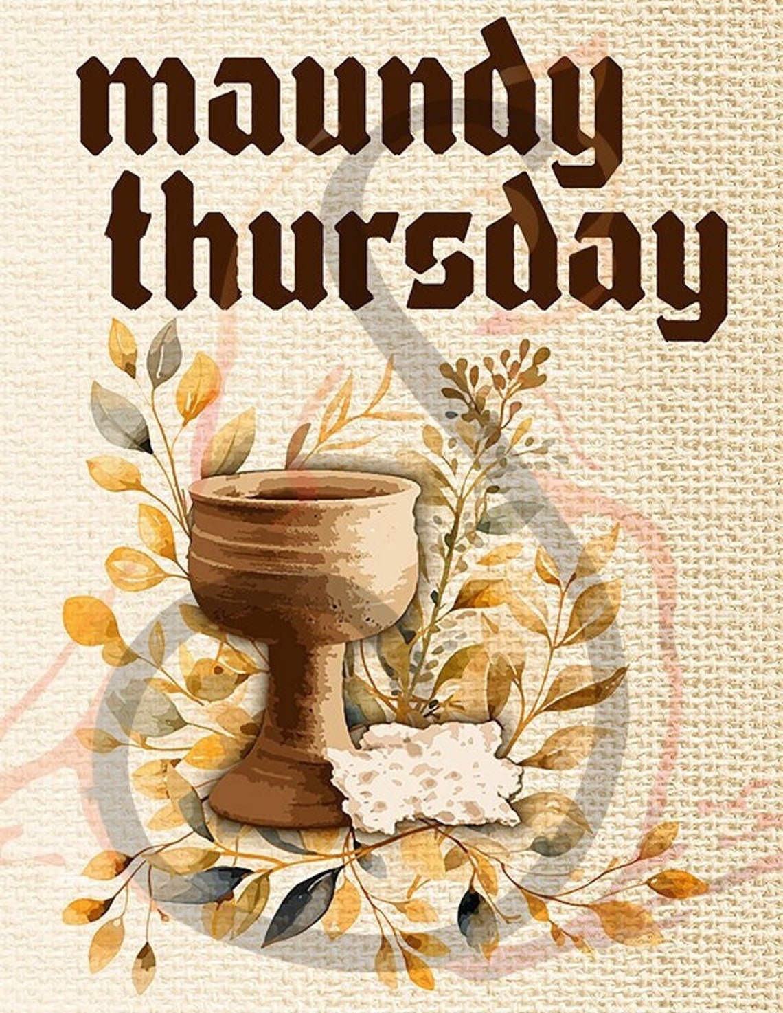 Maundy Thursday - A Celebration of Love and Sacrifice Bulletin Cover ...