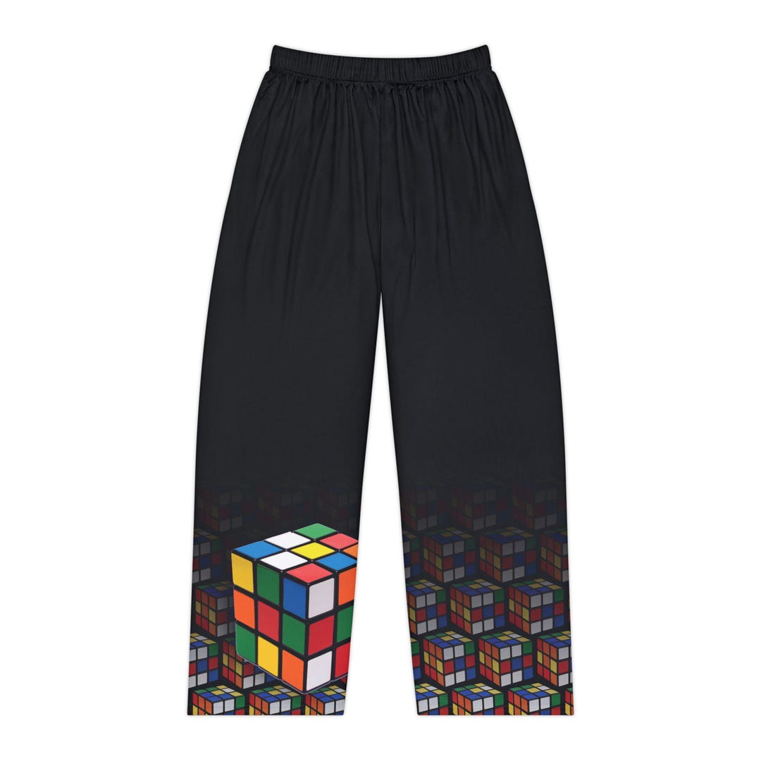 Rubik's Cube Pattern Pajama Pants | Puzzle Nightwear - Etsy