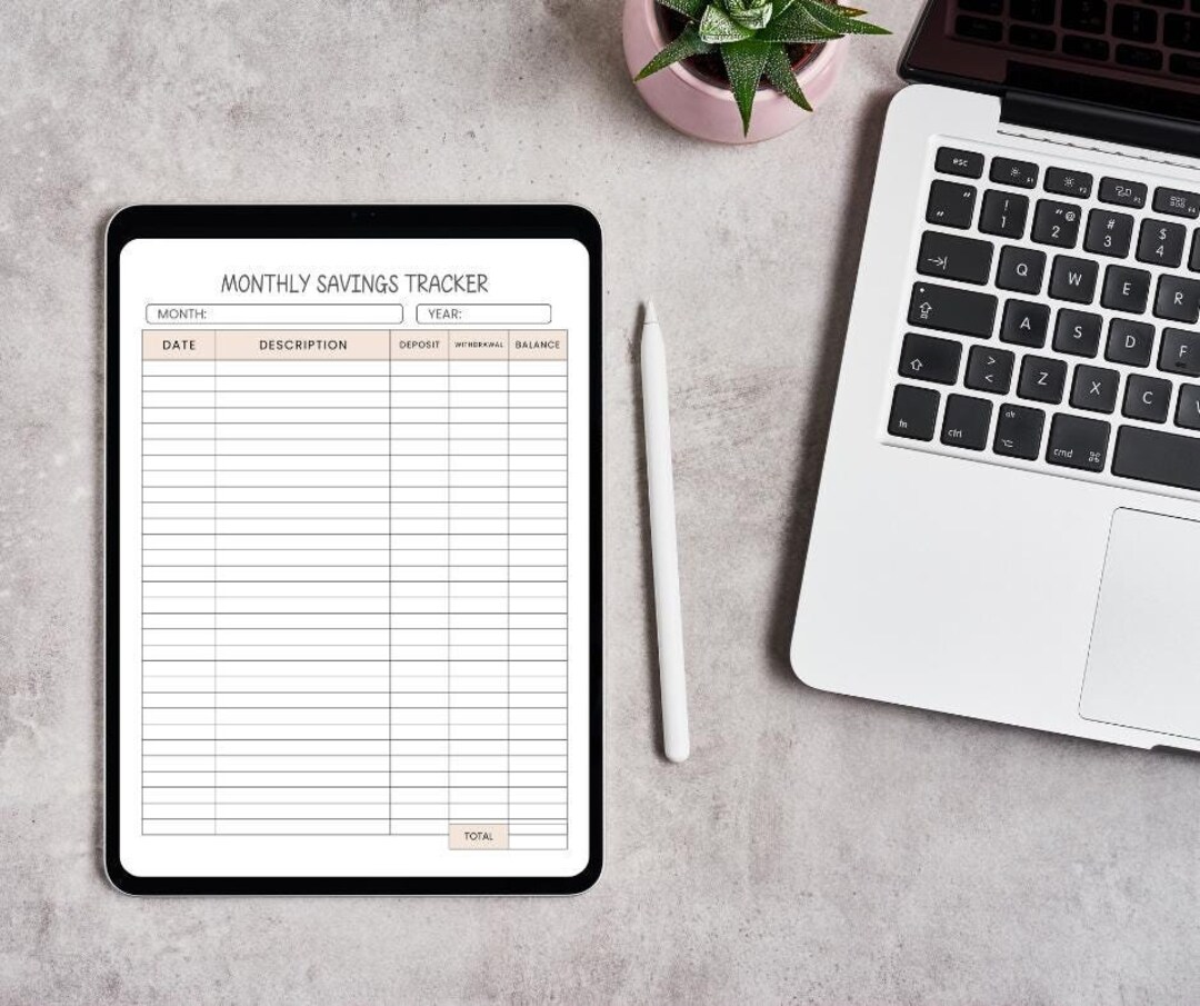 Digital Savings Tracker Template, Savings Trackerprintable, Savings ...