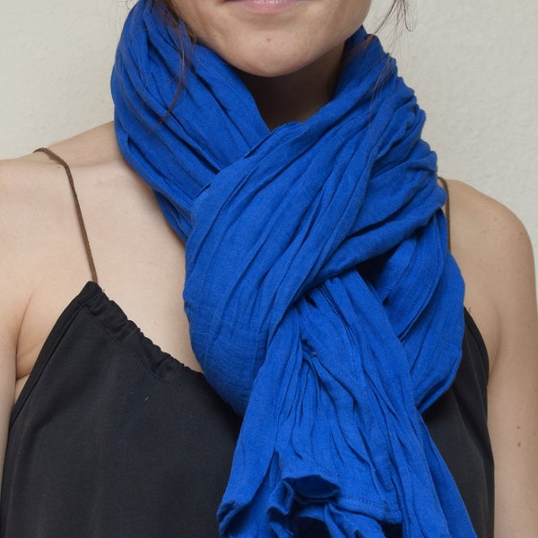 Cobalt Blue Scarf - Etsy