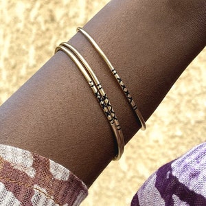 Pretty African Ethnic Bracelet in Brass, a Handmade Tuareg Ethnic ...