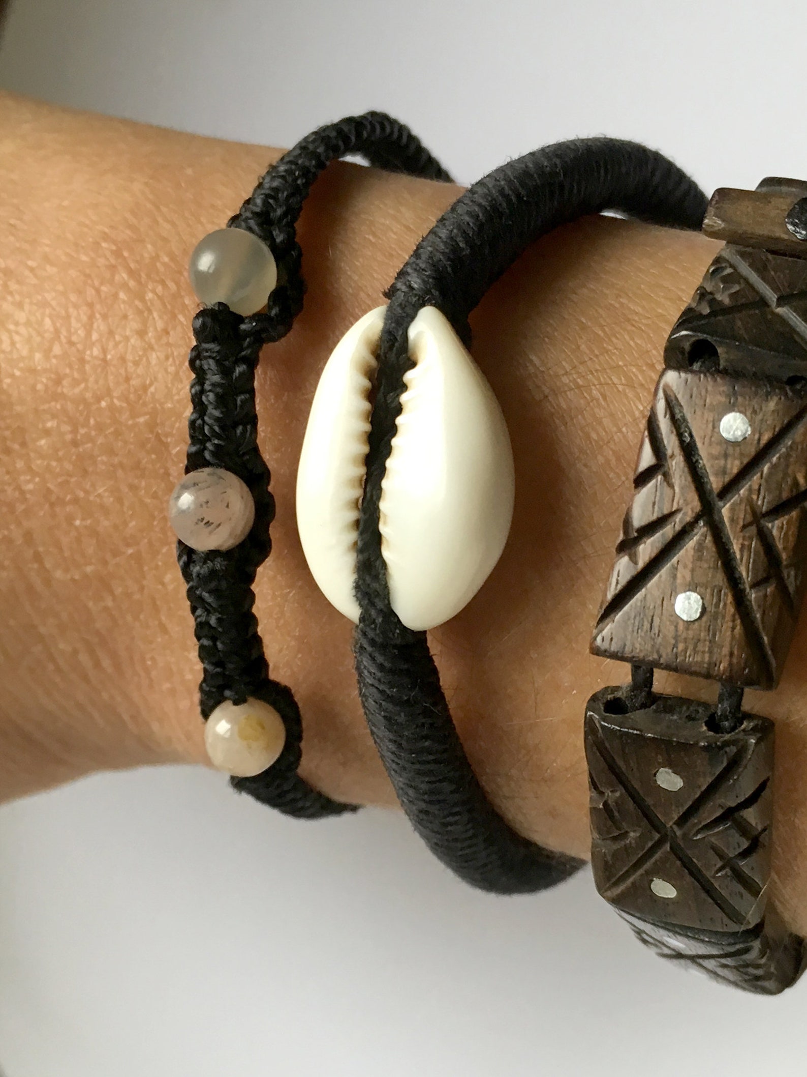 Cowrie Bracelet, Soft African Jewel With Natural Cowrie Shell on ...