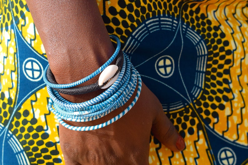 Cowrie Bracelet, Soft African Jewel With Natural Cowrie Shell on ...