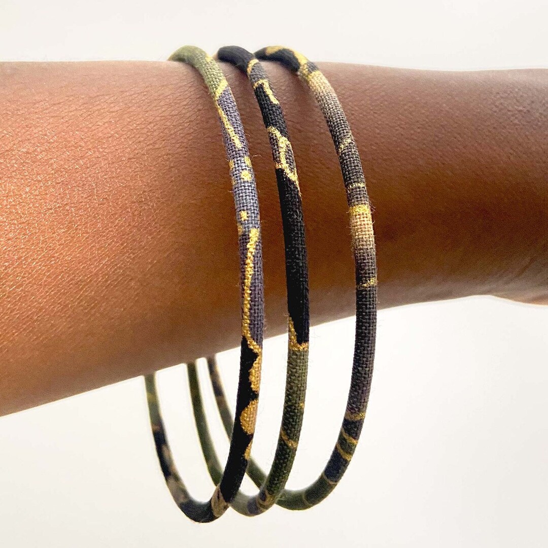 Japanese Fabric Gold Bracelets Pretty Chic Japanese - Etsy