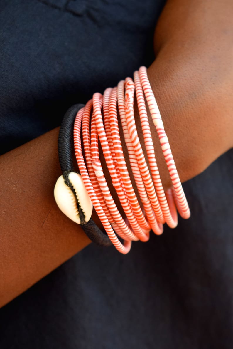 Cowrie Bracelet, Soft African Jewel With Natural Cowrie Shell on ...