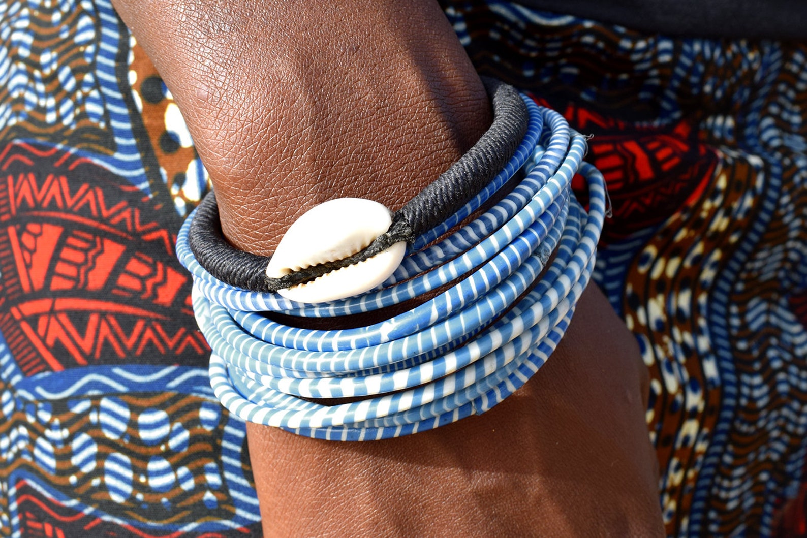 Cowrie Bracelet, Soft African Jewel With Natural Cowrie Shell on ...