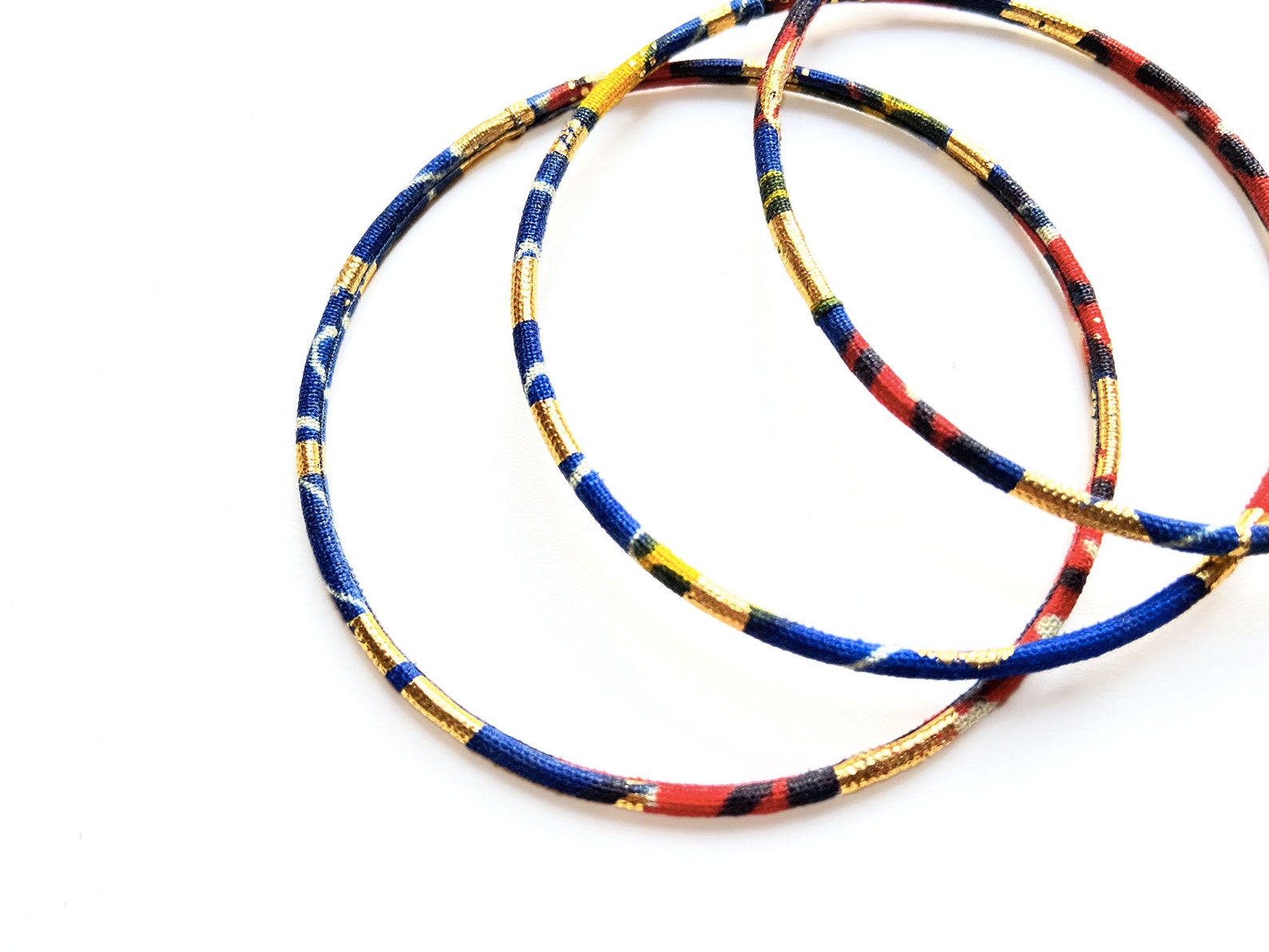 African Bracelets or Handcrafted Ethnic Bangles Printed Ankara - Etsy ...