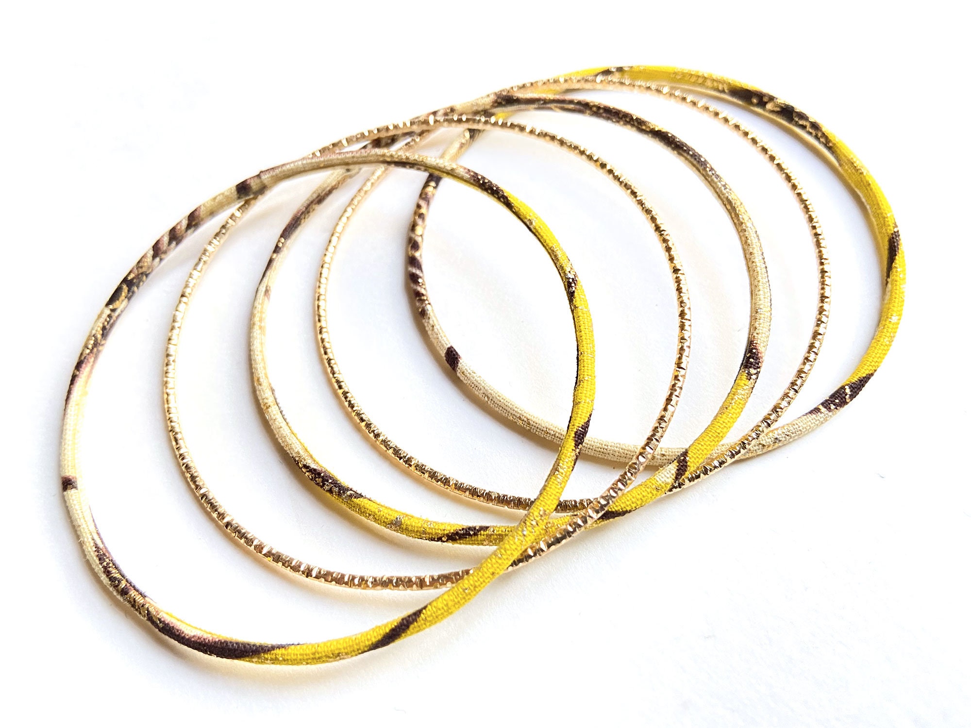 Women bangles with African print wax set of 3 fine ethnic | Etsy