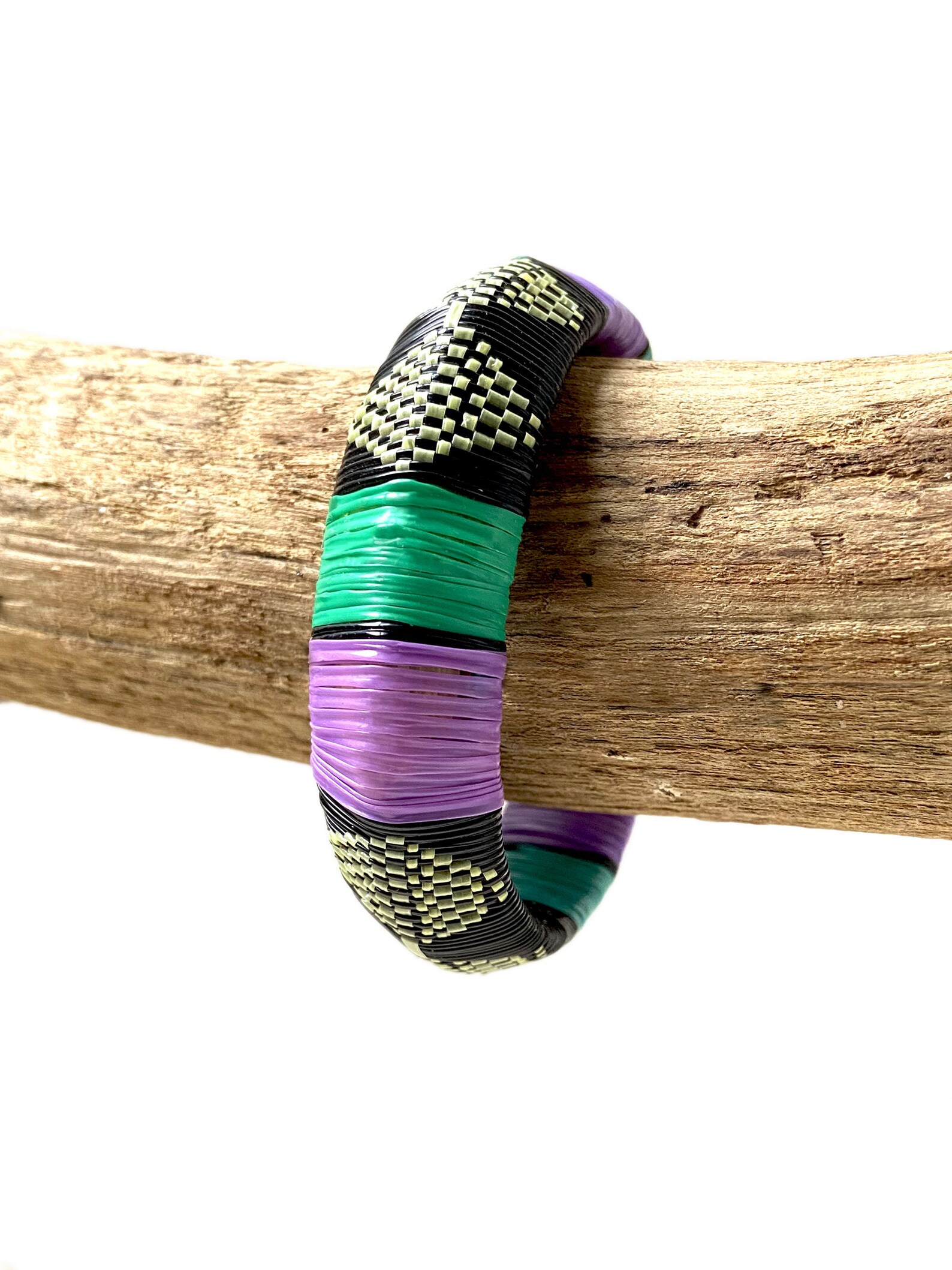 African Bangles Handcrafted With Recycled and Woven Plastic | Etsy