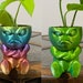 Grumpy Man Plant Pot, 3D Printed Planter, Unique Plant Pot- Free Ship ...