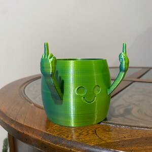 Middle Finger Man Plant Pot, 3D Printed Planter, Unique Plant Pot Free ...