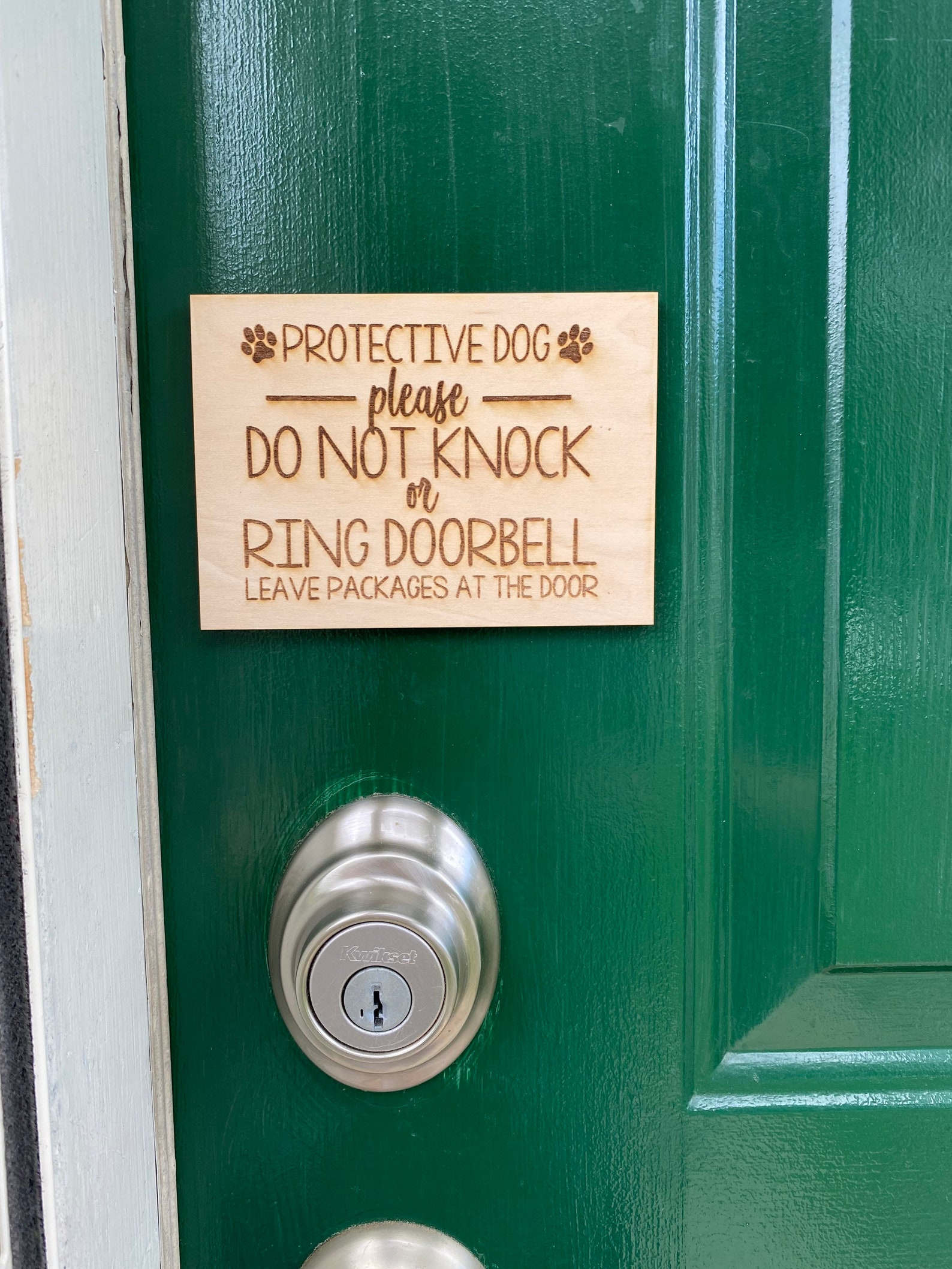 Protective Dog Door Sign No Knocking or Ringing Doorbell Sign - Etsy