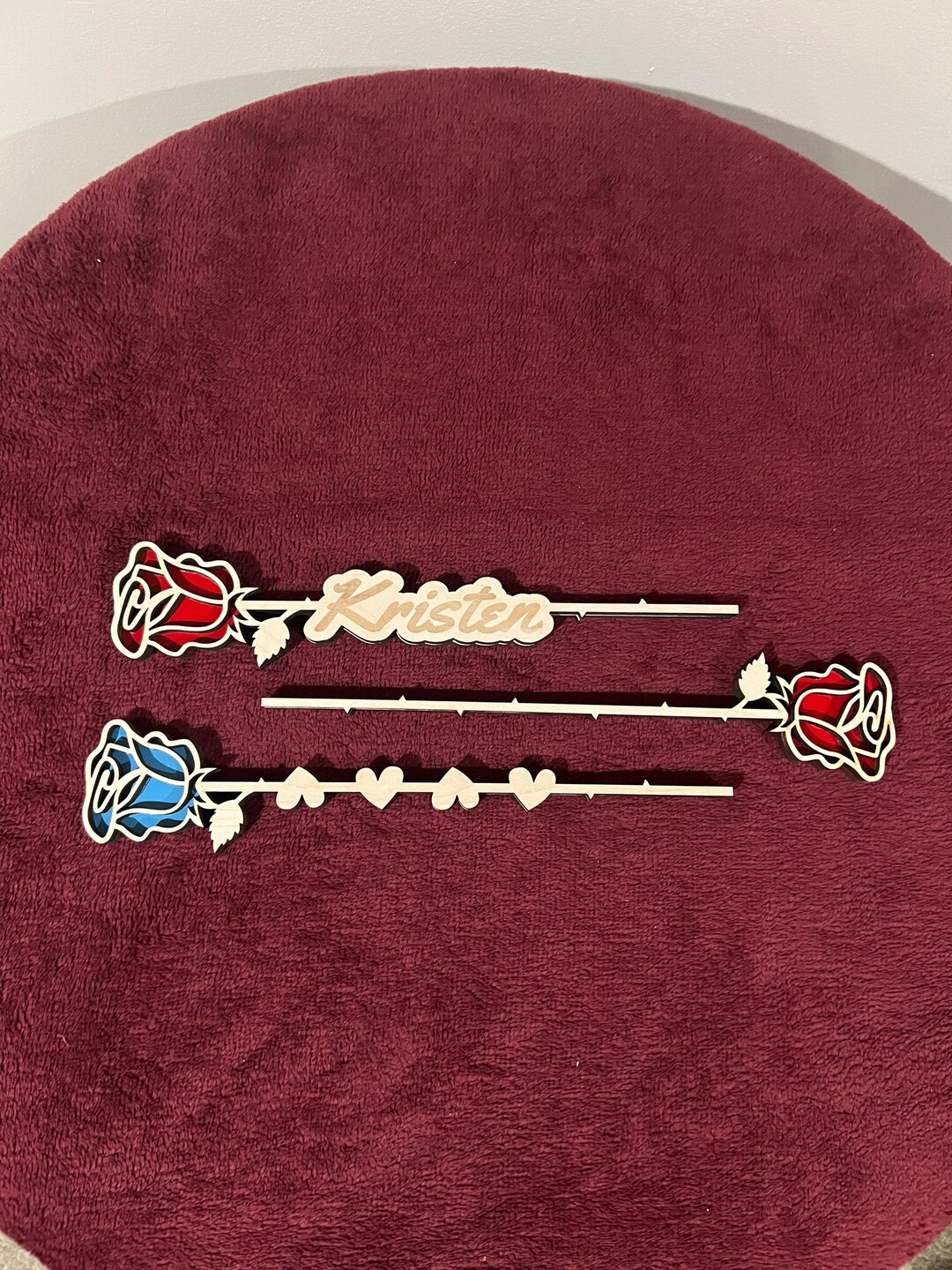 Custom Wooden Roses, Personalized Name Flower, Wood Rose, Custom Name ...