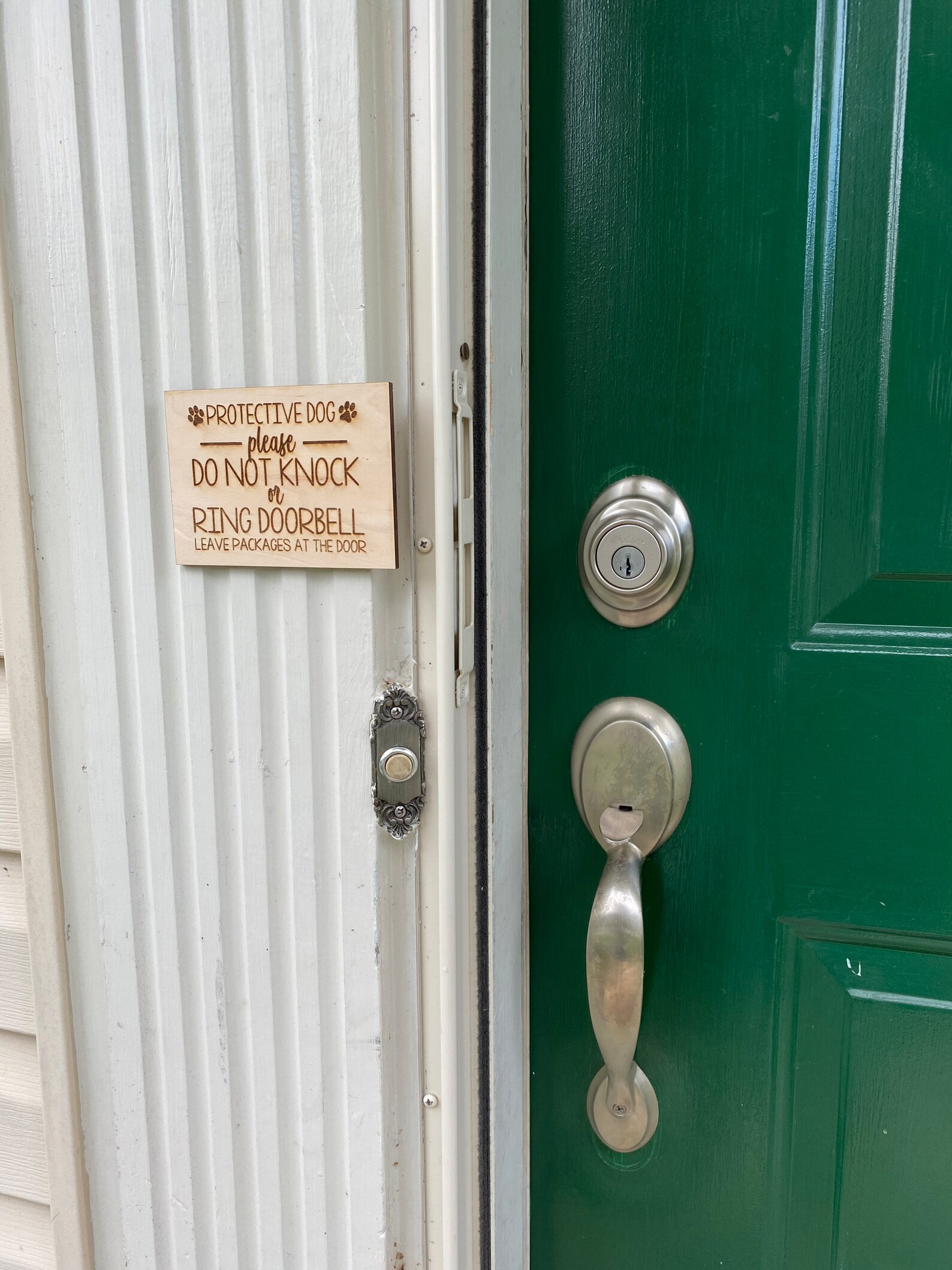 Protective Dog Door Sign No Knocking or Ringing Doorbell Sign - Etsy