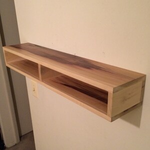 Floating Shelf With Divider, Wood Shelf, Rustic Home Decor, Floating ...