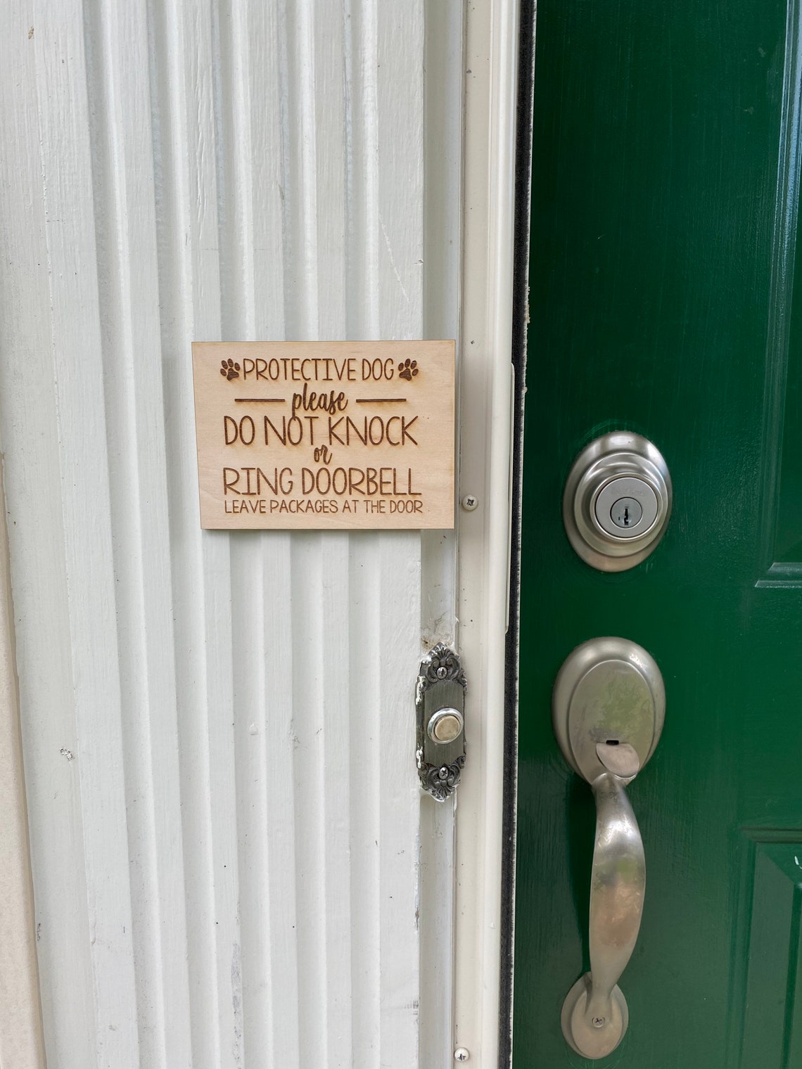 Protective Dog Door Sign No Knocking or Ringing Doorbell Sign - Etsy