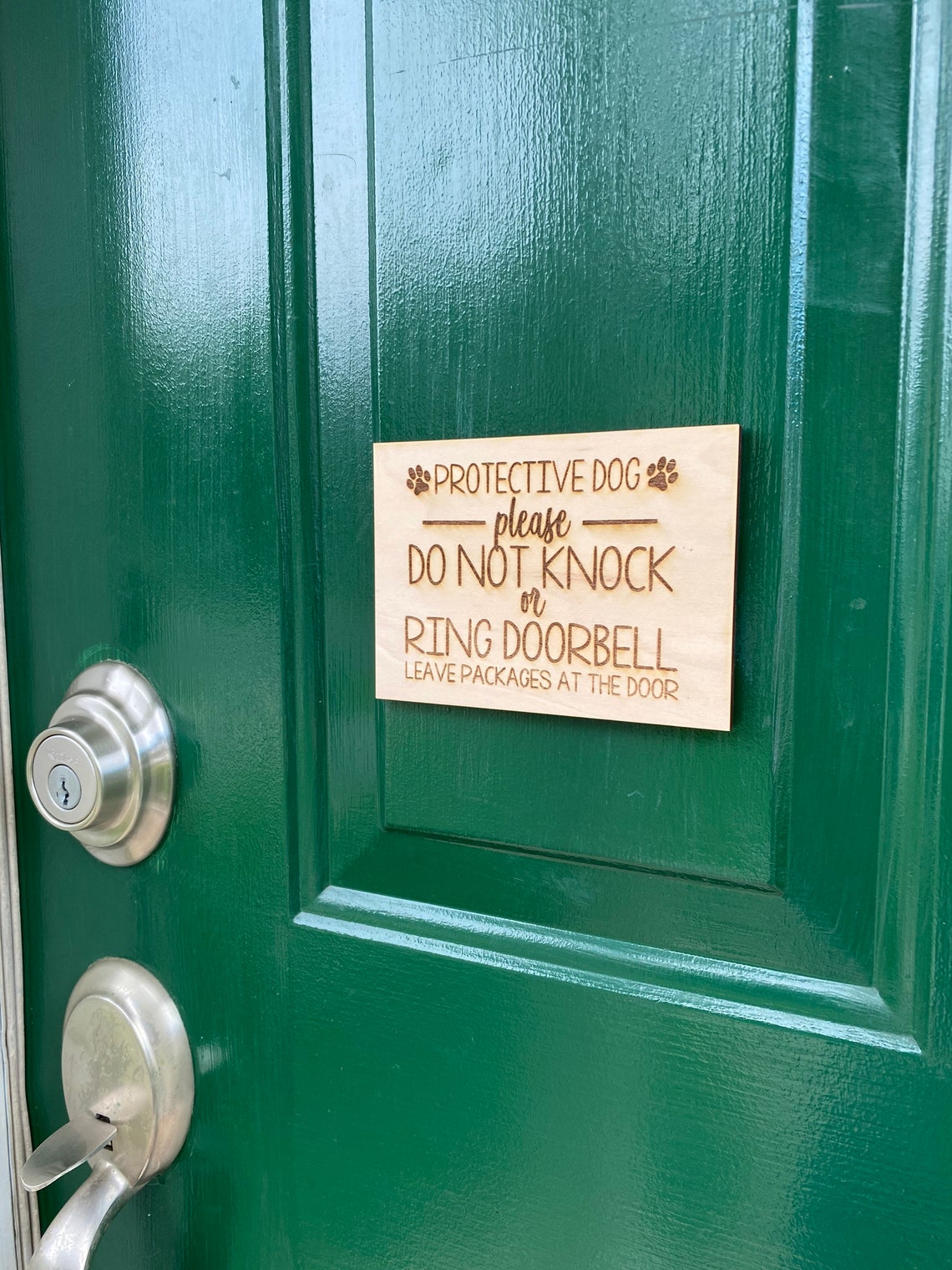 Protective Dog Door Sign No Knocking or Ringing Doorbell Sign - Etsy
