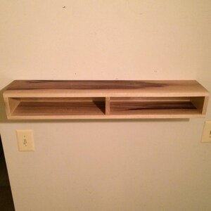 Floating Shelf With Divider, Wood Shelf, Rustic Home Decor, Floating ...