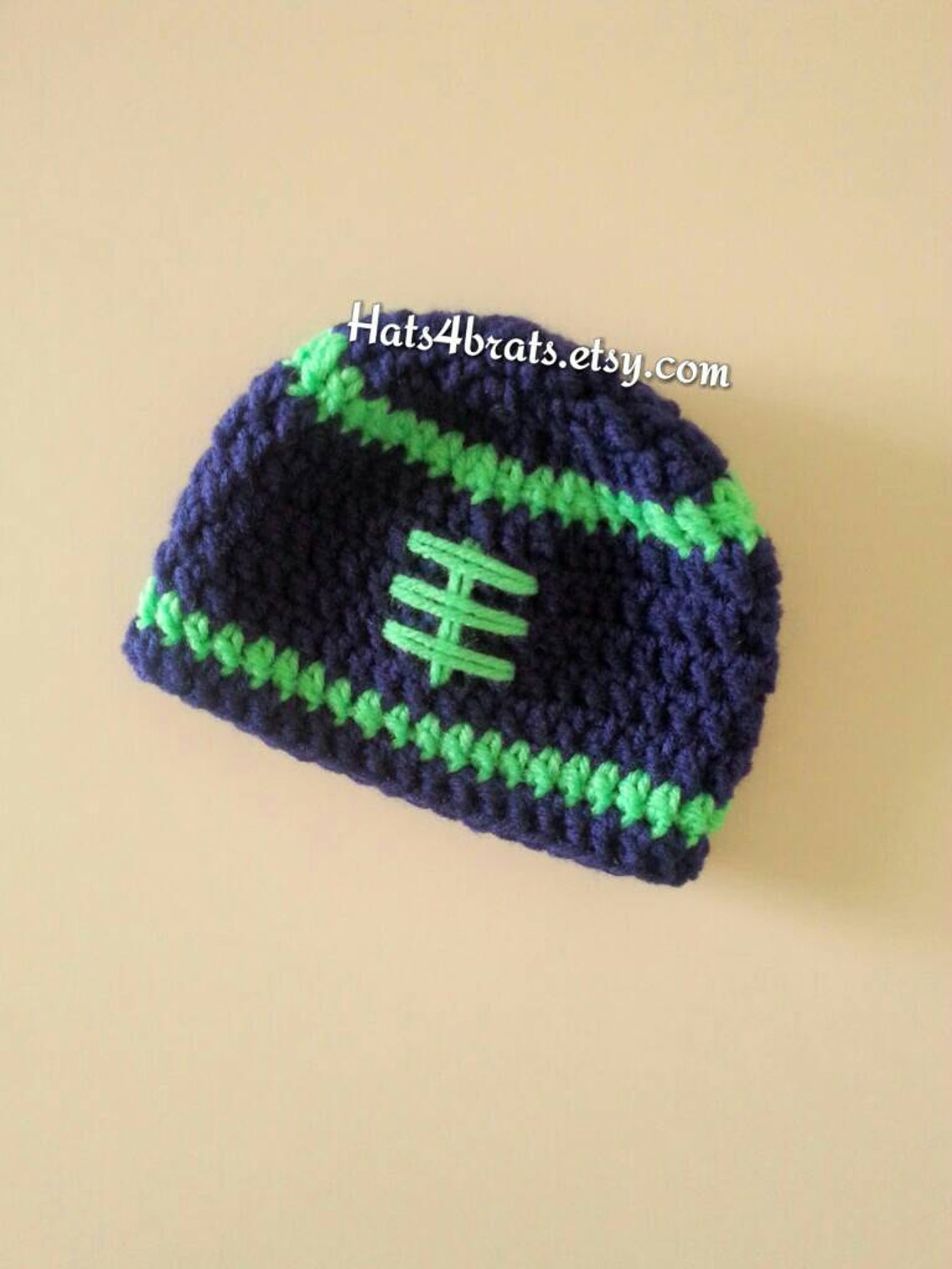 Seattle Seahawks Hat Crochet Football Hat Baby Football Hat - Etsy