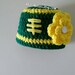 Baby Girls Green Bay Packer Hat, Crochet Football Hat, Baby Football ...