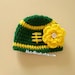 Baby Girls Green Bay Packer Hat, Crochet Football Hat, Baby Football ...