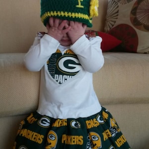 Baby Girls Green Bay Packer Hat, Crochet Football Hat, Baby Football ...