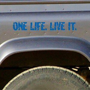 One Life Live It, Sticker Decal Funny Car/window Camel Trophy, off Road ...