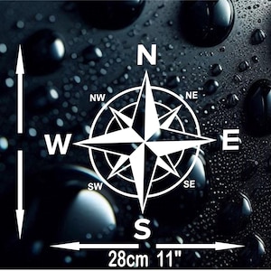 Compass Sticker, Wall Art, Vehicle, Decal, off Road, Overlanding X 2 - Etsy