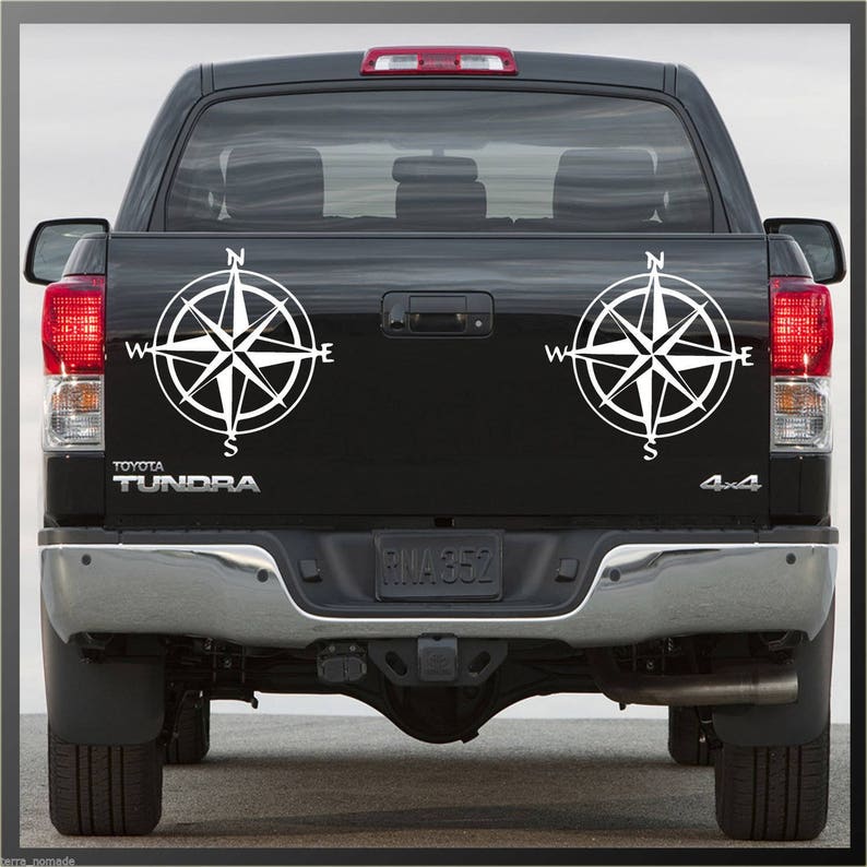 Compass Sticker, Wall Art, Vehicle, Decal, off Road, Overlanding X 2 - Etsy