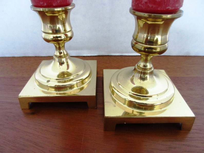 Vintage Set of Two Pwf Brass Candlesticks Short Brass Candle - Etsy