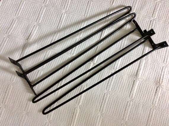 Vintage Set of Four Black Wrought Iron Tall Hairpin Legs - Etsy