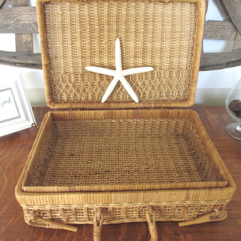Rattan Wicker Suitcase - Etsy