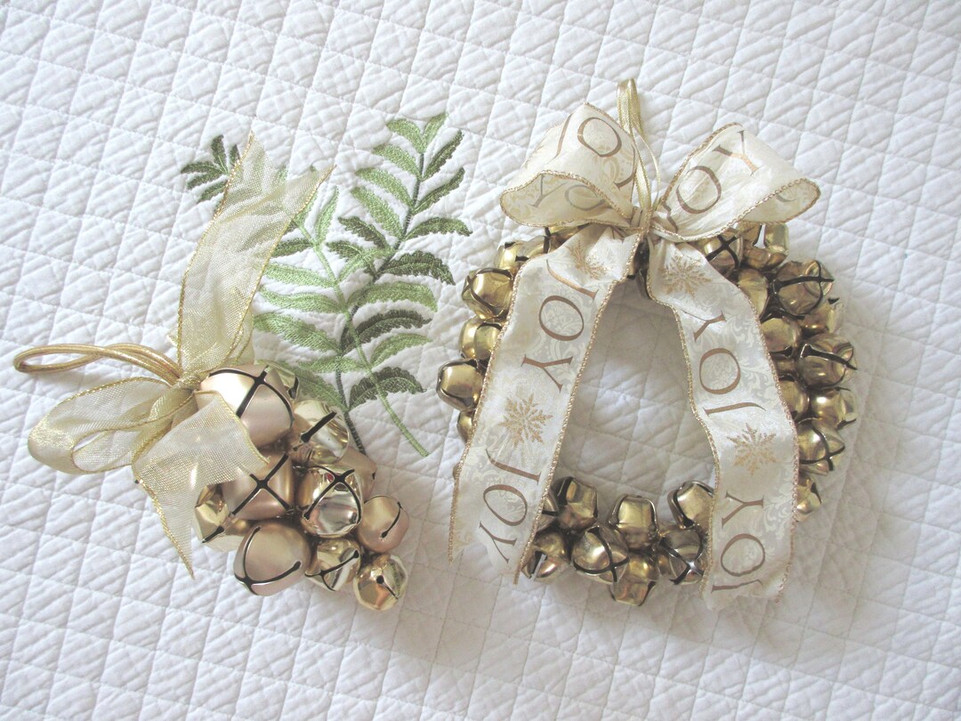 Vintage Brass Jingle Bell Wreath and Cluster: Holiday Decor - Etsy