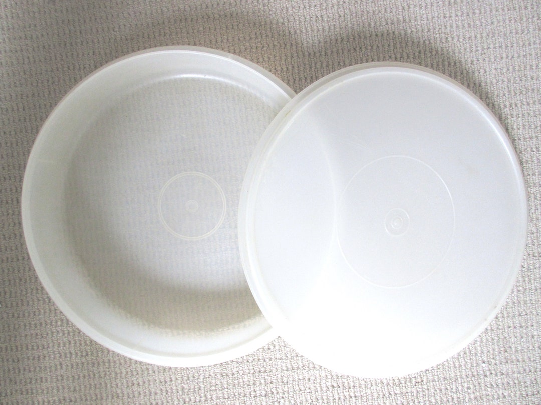 Vintage Round Tupperware Container Large Round Tupperware - Etsy