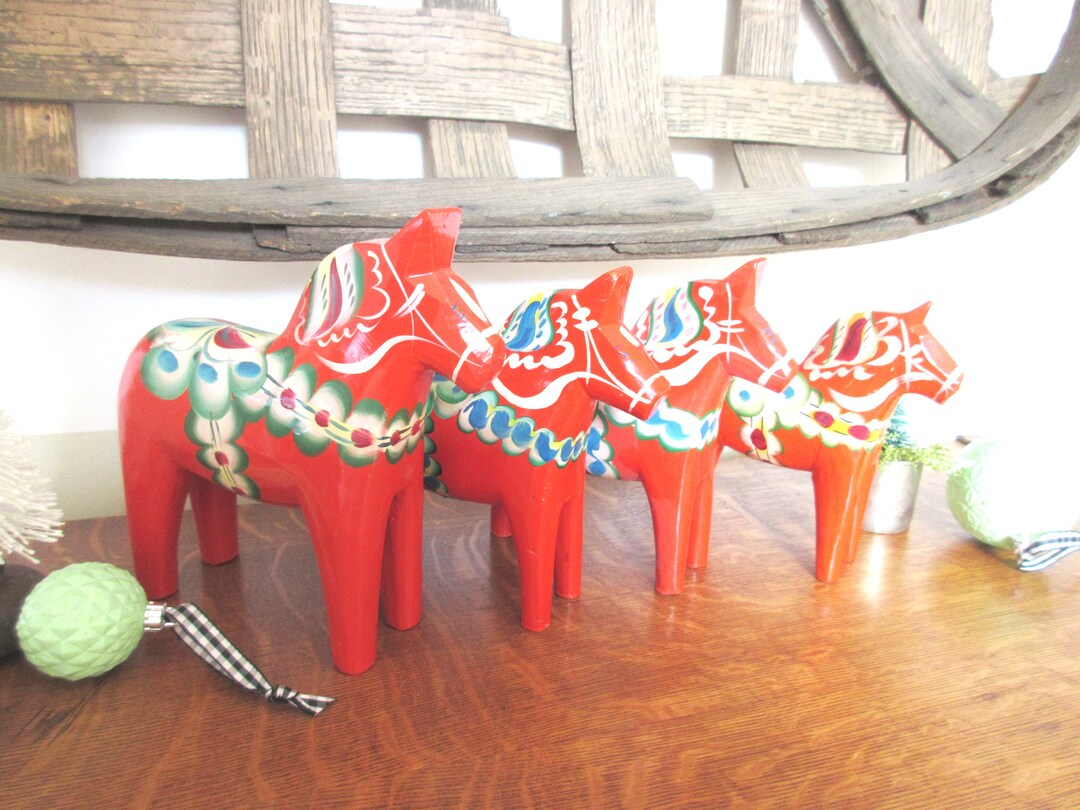 Vintage Swedish Dala Horse Scandinavian Style Danish Decor Made in ...