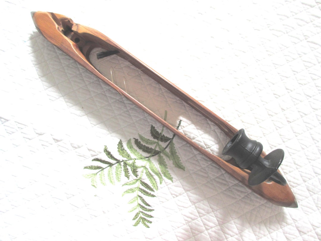 Vintage Wood and Metal Weaving Loom Shuttle Spool Candlestick Textile ...