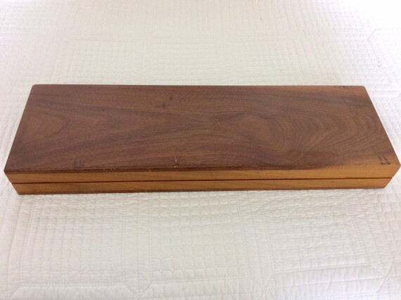 Vintage Walnut Long Narrow Knife Box Cutlery Box Gerber - Etsy