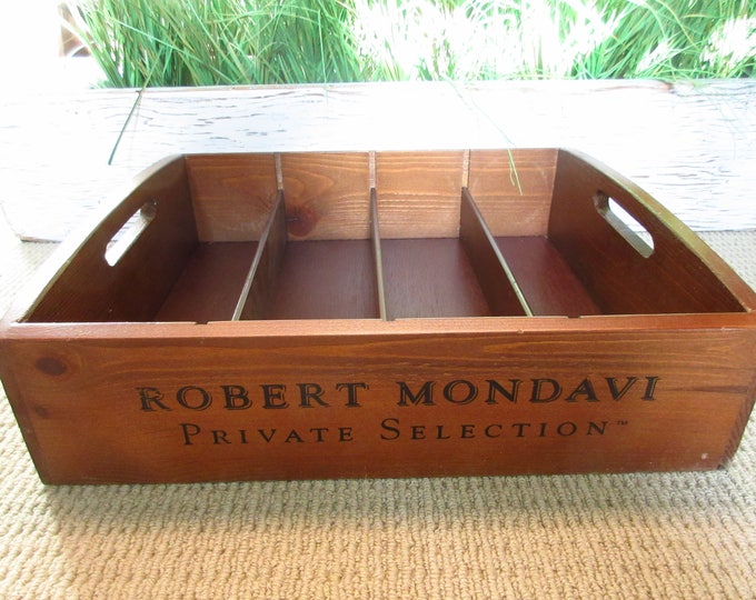 Vintage Wine Box Robert Mondavi Private Selection Wine Box Wooden Box ...