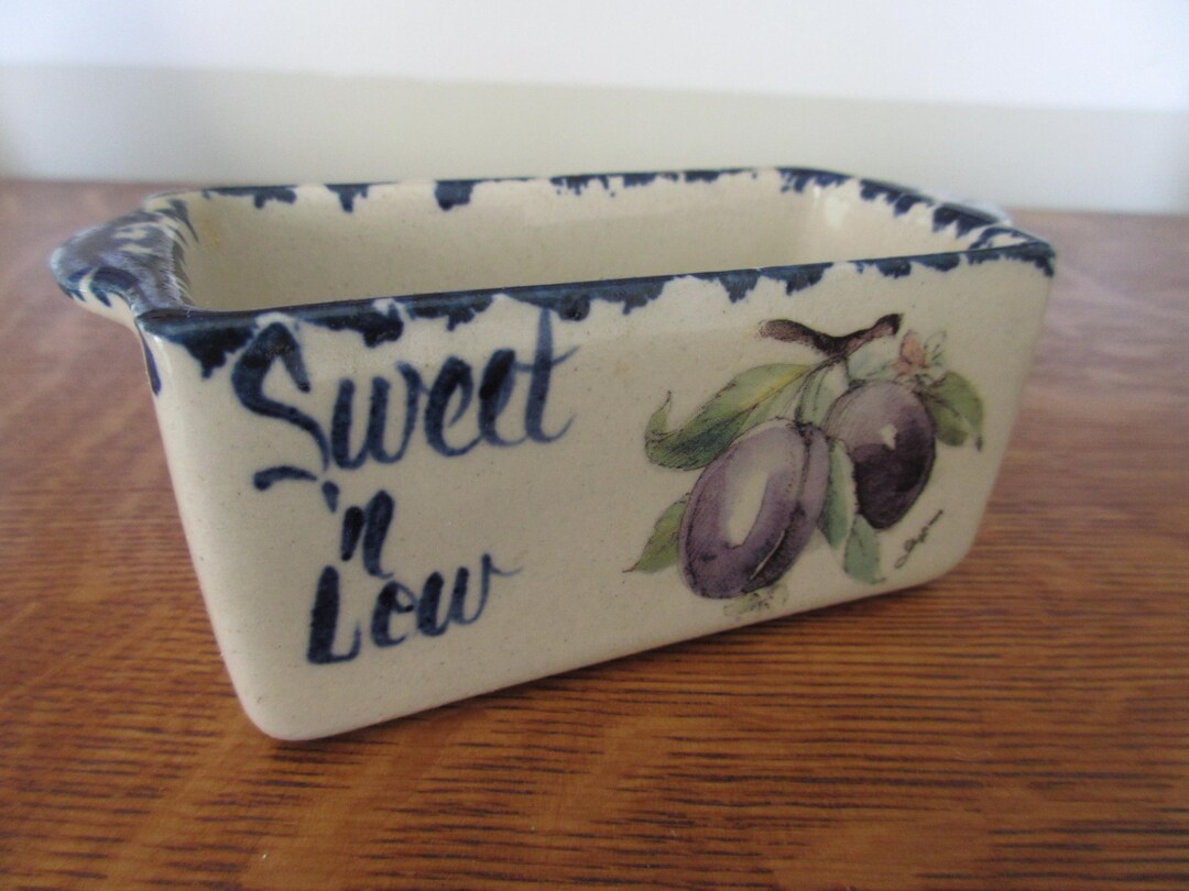 Vintage Pottery Sweet N Low Sugar Packet Holder Creamer Holder ...