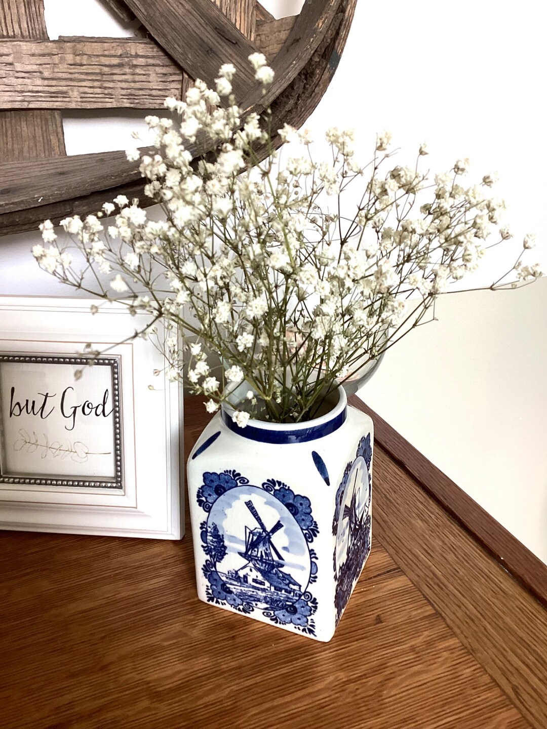 Vintage Blue and White Delfts Holland Ceramic Cannister Jar - Etsy