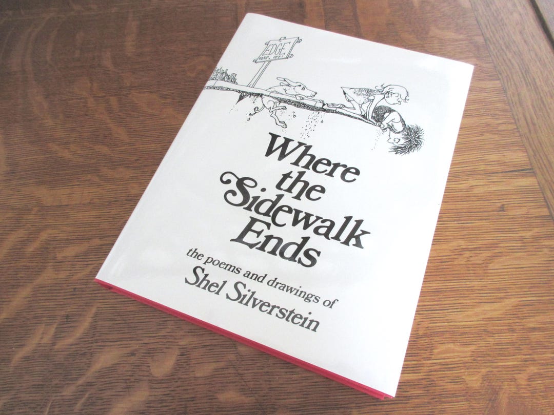 Vintage Hardcover "where the Sidewalk Ends" by Shel Silverstein With ...