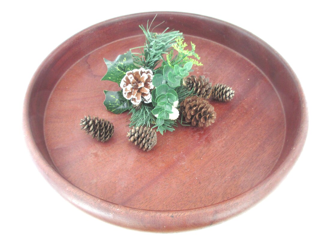 Vintage Large Round Mahogany Wooden Bowl Coffee Table Bowl Exotic Wood ...