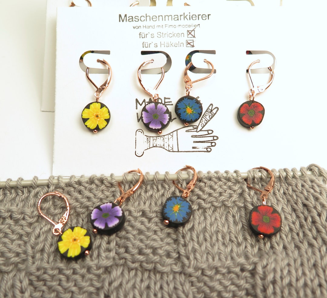 Stitch Marker Flowers for Crocheting and Knitting - Etsy