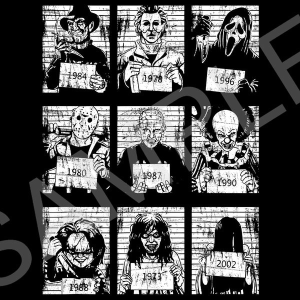 Horror Mugshot Png - Etsy