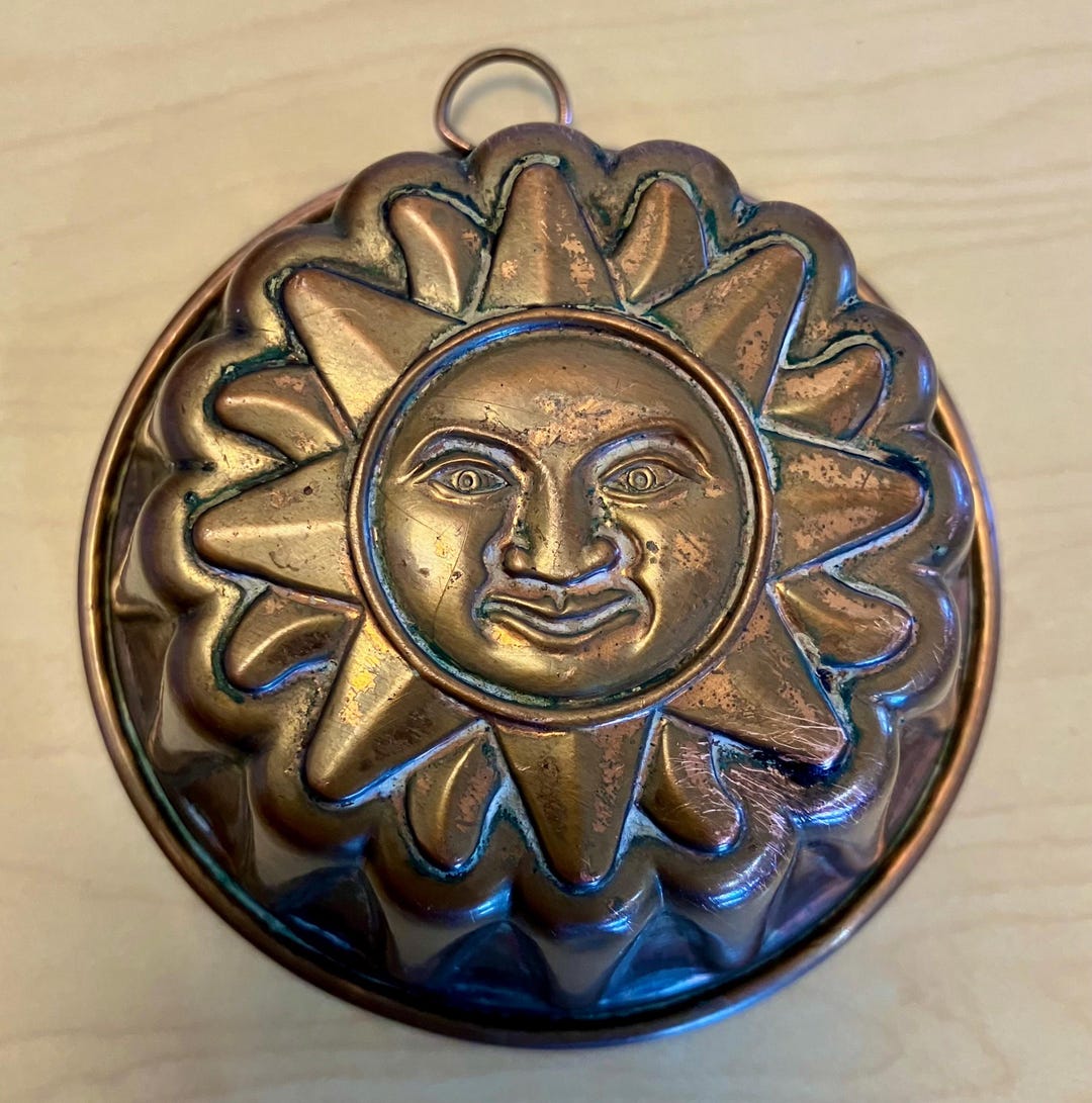 Small Vintage Copper Mold With Sun Motif - Etsy