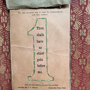 Childs 1800s Ten Commandments Sampler Booklet - Etsy