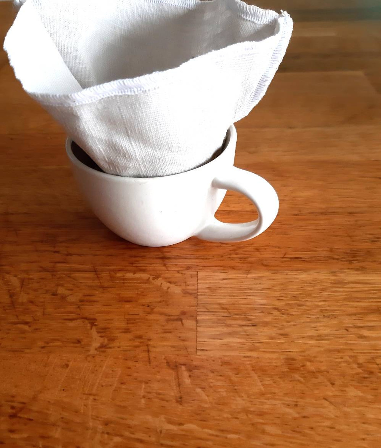 Reusable Coffee Filters Made of Linen Beige/ Fabric Filter for Coffee ...